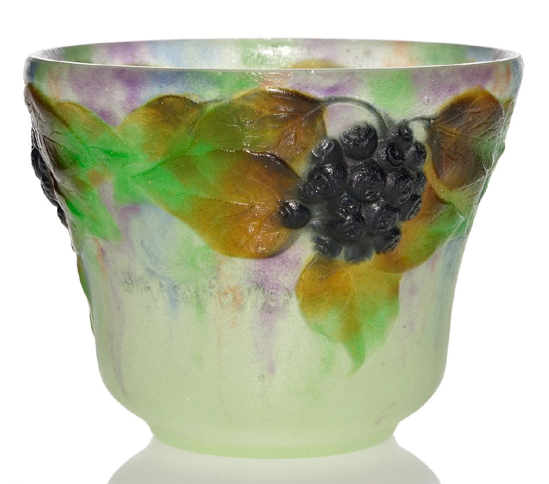 G. Argy Rousseau Pate-de-Verre vase, 3 1/2" X 4 1/2"