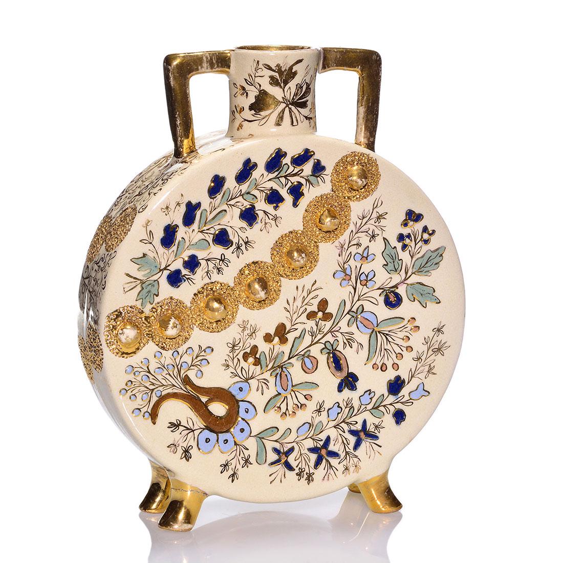 Cincinnati Art Pottery presentation vase, 11 1/4"