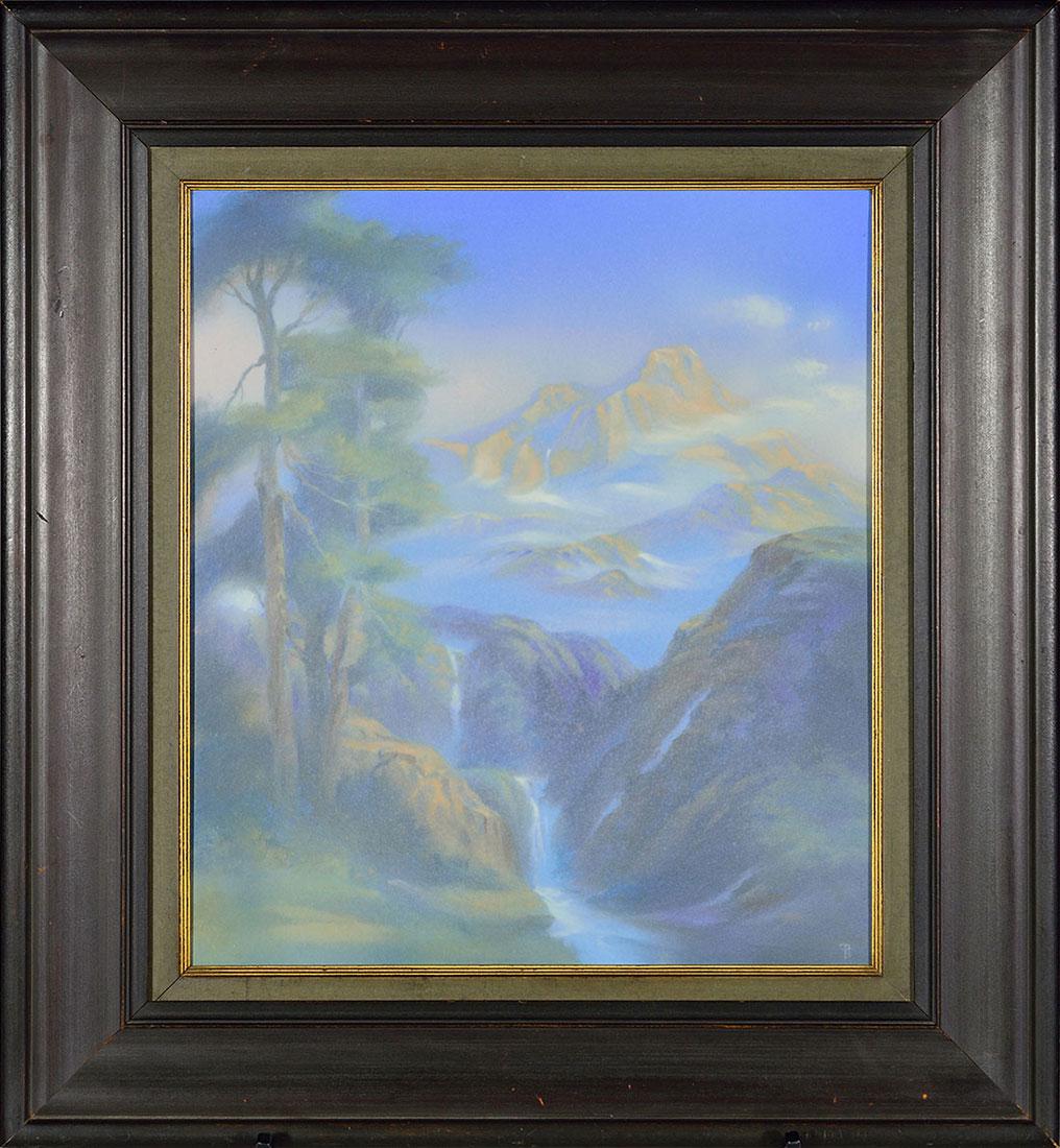 Rookwood Scenic Vellum Plaque, Mt. Rainier, Rothenbusch