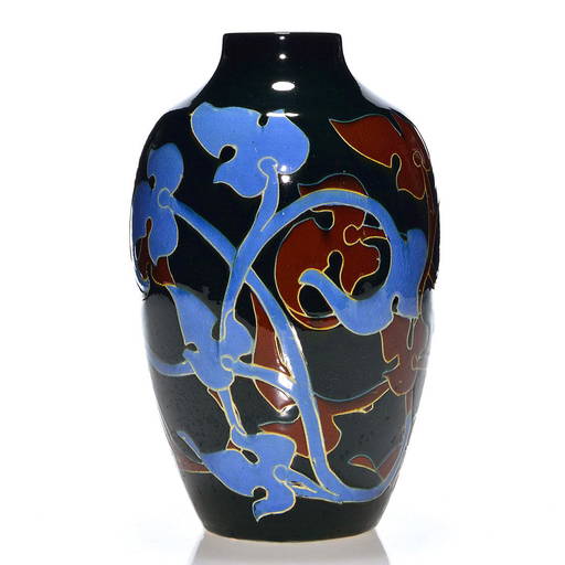 Weller Dickens Ware Vase, Ivy Vines, 10 1/2”