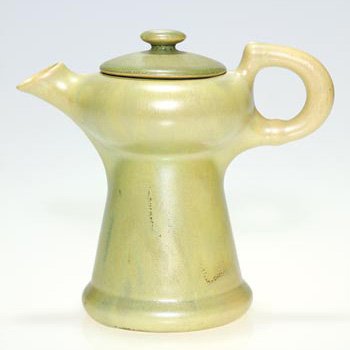 177: Clifton Crystal Patina teapot, 6 3/4"