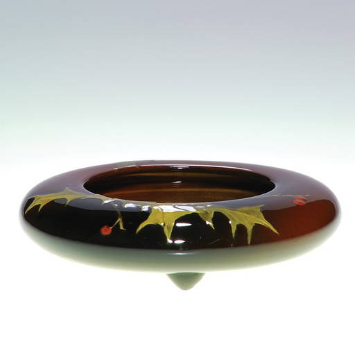 Rookwood Low Bowl, Holly, Sprague, Ca 1889