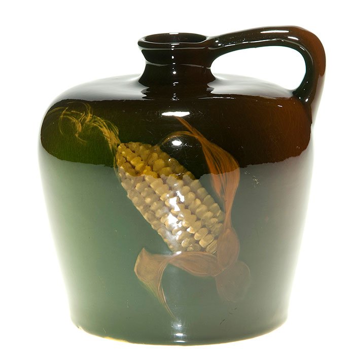 Zanesville Art Pottery “La Moro” corn jug, 5 3/8”