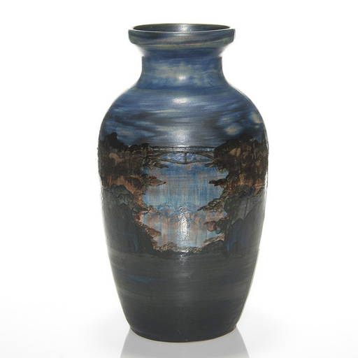 Peters & Reed Chromal 12” Scenic Vase, Bridge