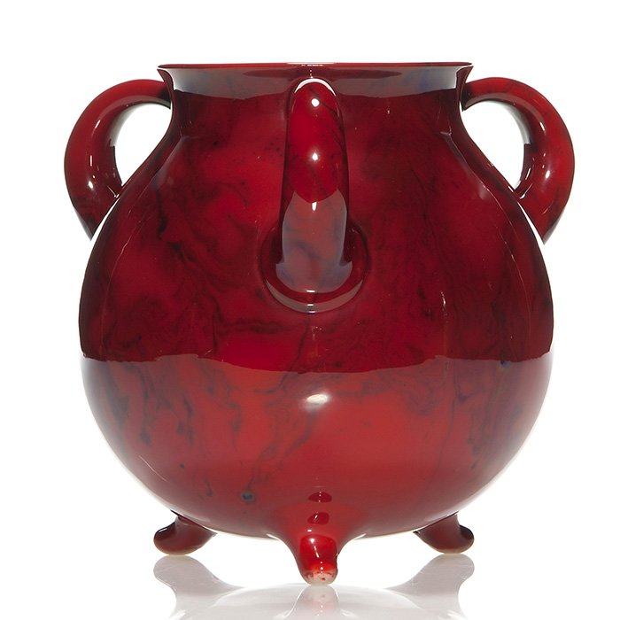 Zsolnay Red Flambe' Vase, 7 3/4"