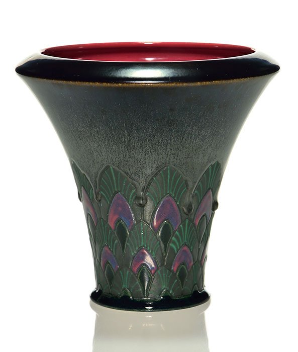 Rare Rookwood French Red vase, Sax, 5 1/4", 1922