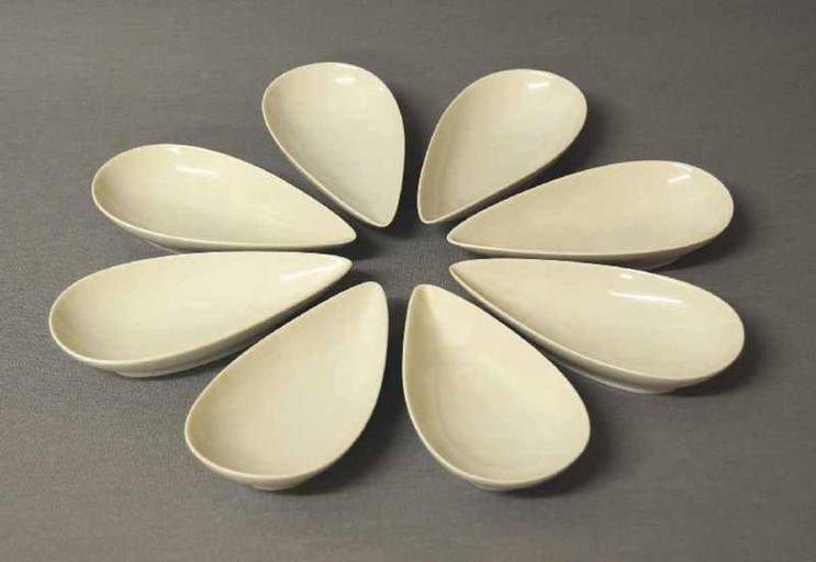 8 X Sauces Plates, Porcelain White, The Bottom Mar