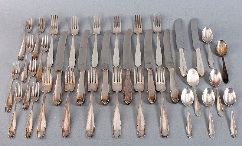 WMF, 800'-silver cutlery for 6 persons in classic form,