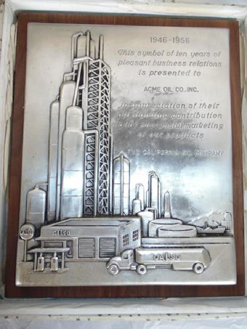 Calso Oil 1950's Service Station Award Plaque