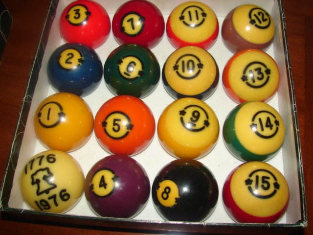 Set Of Bicentennial Pool Balls