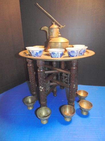 Middle Eastern Tray Stand & Coffee Set