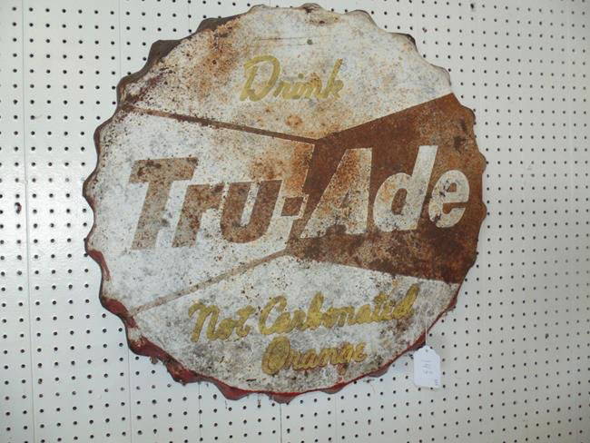 Tru Ade Soda Cap Advertising Sign