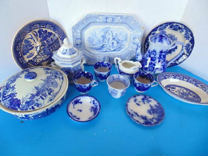 Flow Blue & Transfer Ware Collection