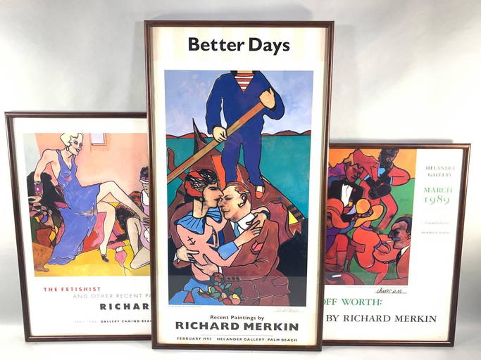 (3) Richard Merkin Gallery Posters (#0236) on Dec 14, 2021 | PAUL ...