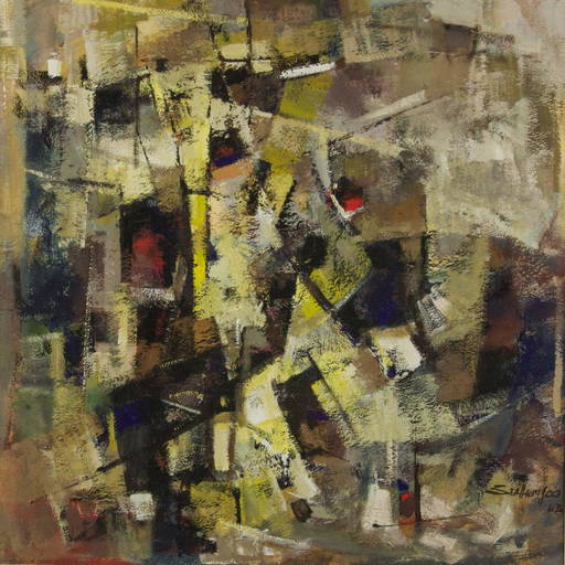 Seah Kim Joo B.1939 Singapore Oil Frame Dated 1963