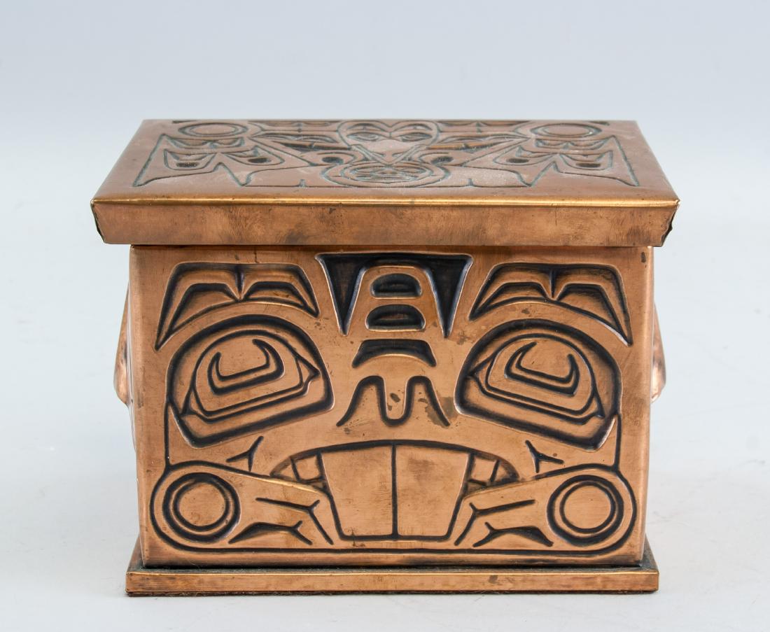 Haida Copper Box Totemic Native Northwest Coast Co
