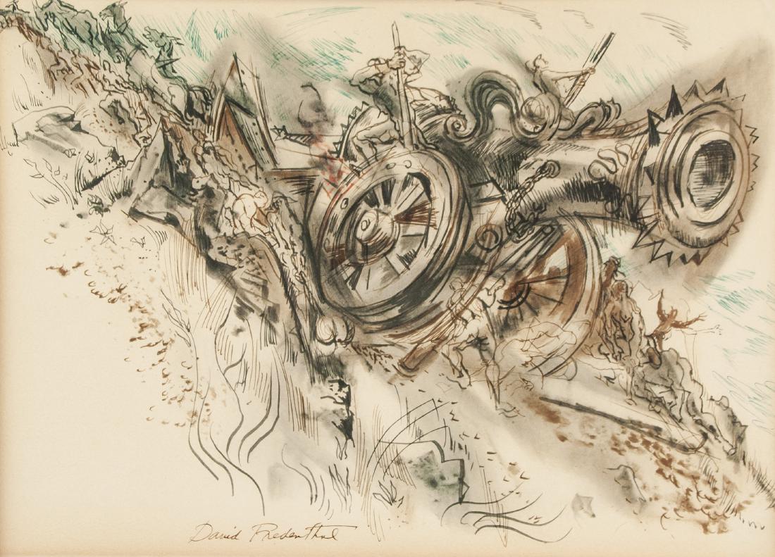 DAVID FREDENTHAL US 1914-1958 Drawing on Board