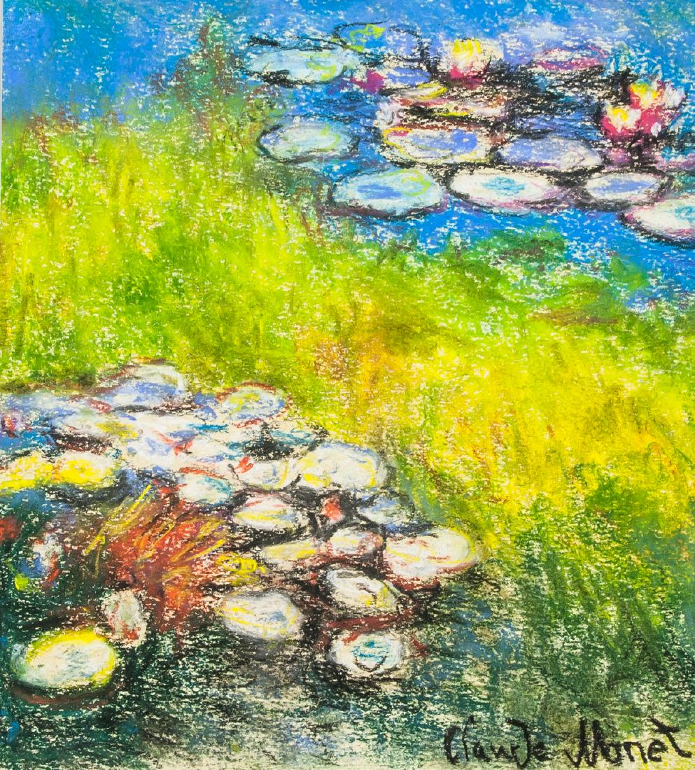 Attr CLAUDE MONET French 1840-1926 Pastel on Paper