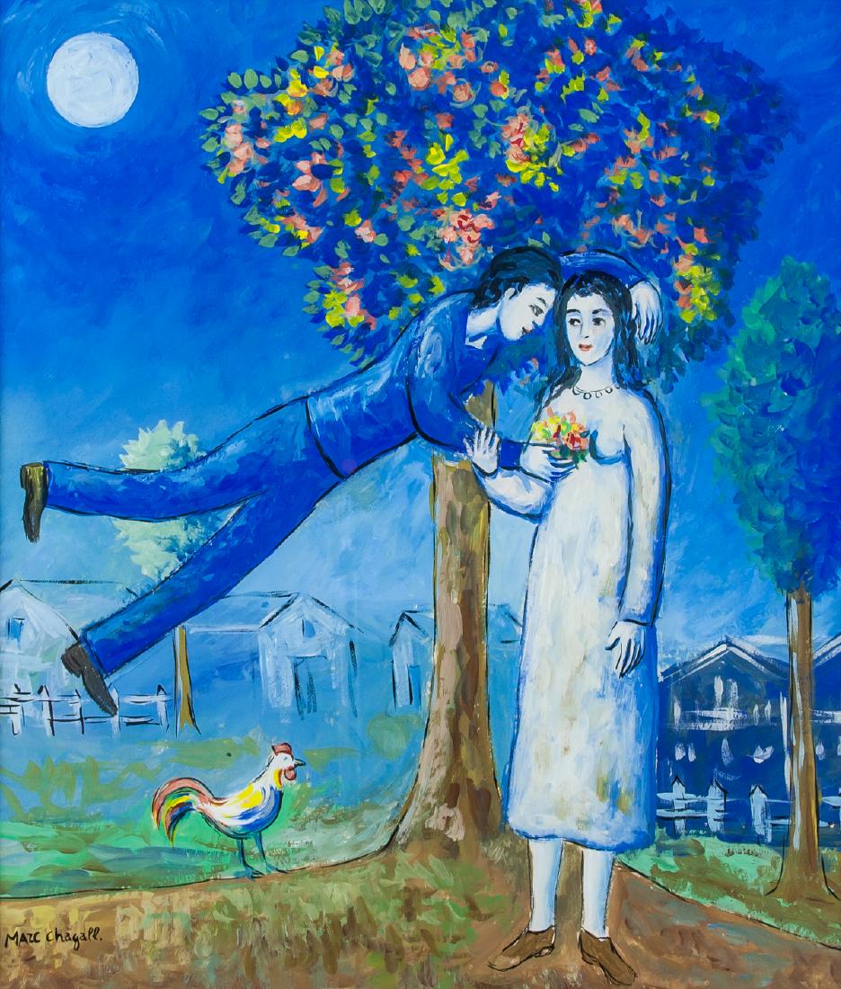 Marc Chagall French 1887 1985 Gouache Portrait