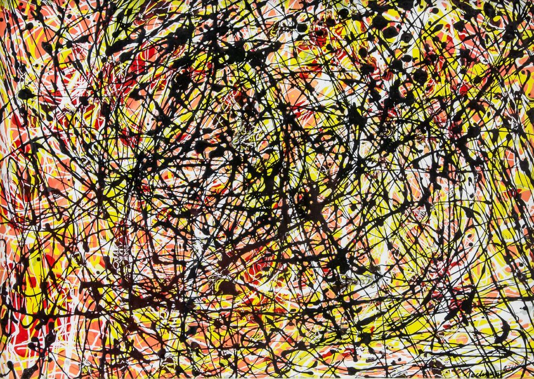 JACKSON POLLOCK American 1912-1956 Oil Paper