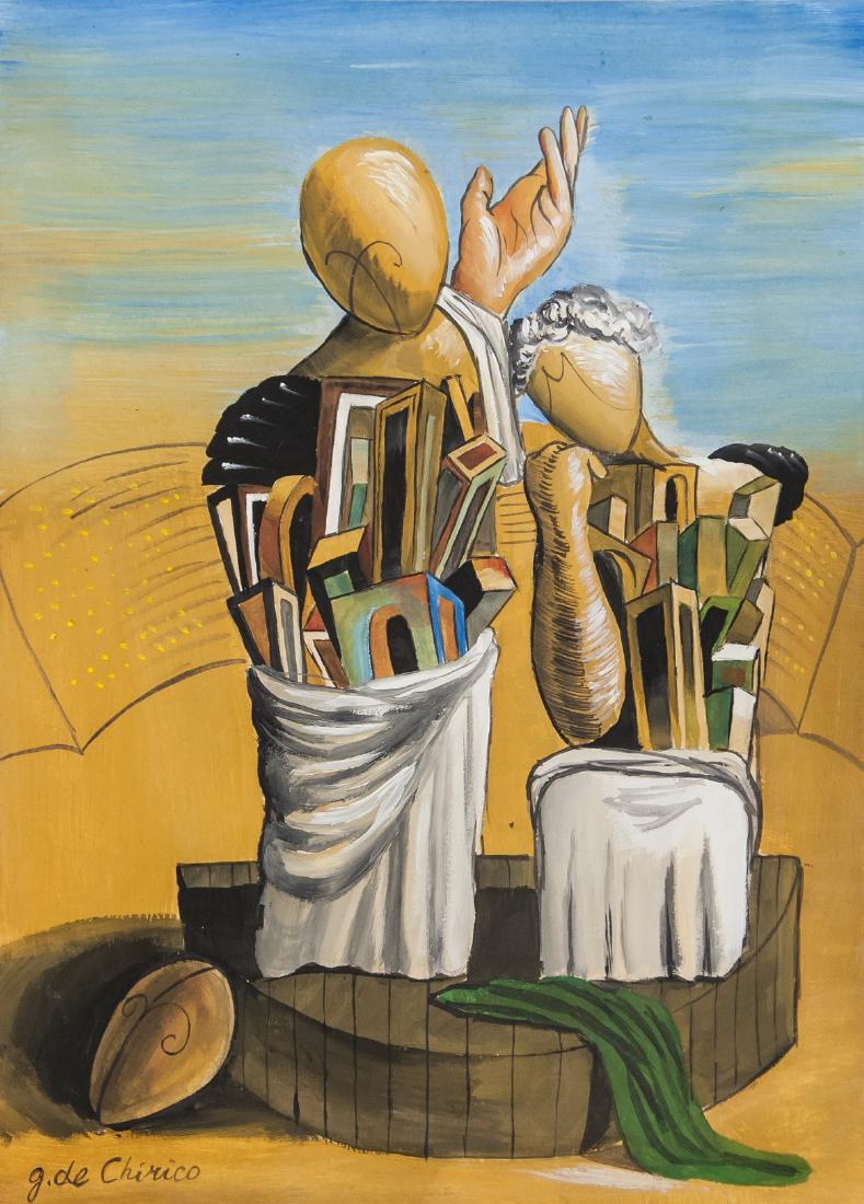 Giorgio De Chirico Italian Surrealist Gouache