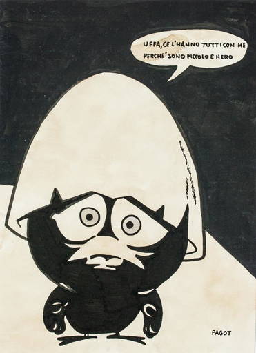 Toni Pagot Italian Pop Art Ink On Paper