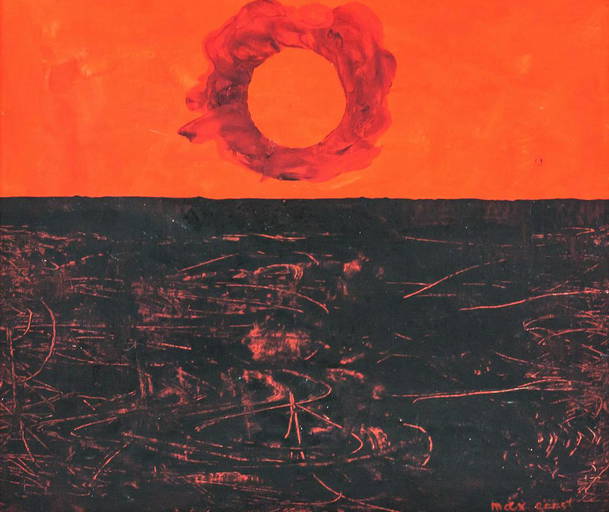 Max Ernst German Surrealist Oil On Canvas