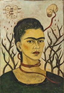 Frida Kahlo Mexican Modernist Oil On Canvas