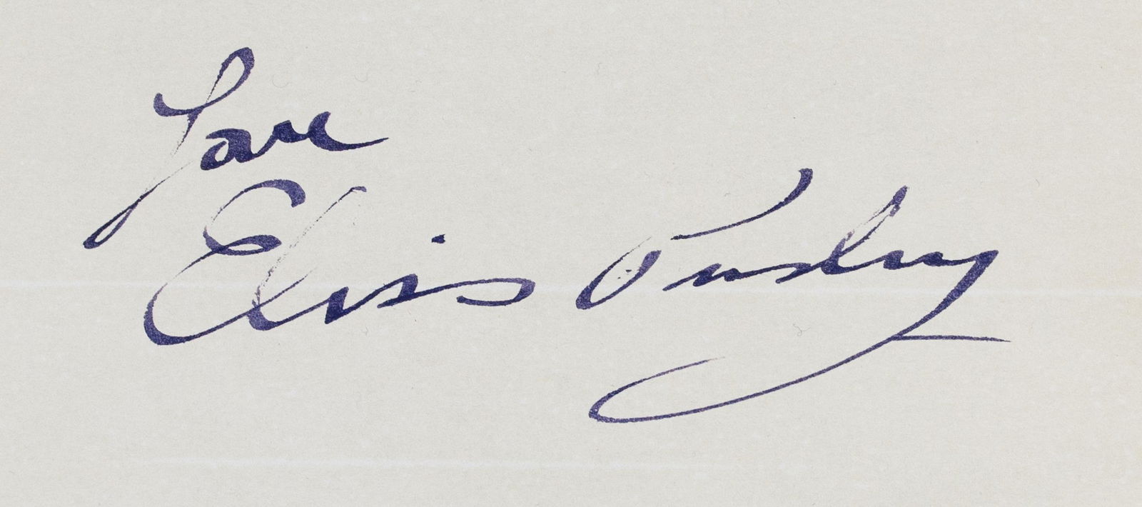 Elvis Presley Autographed Cut Card Jsa Certified