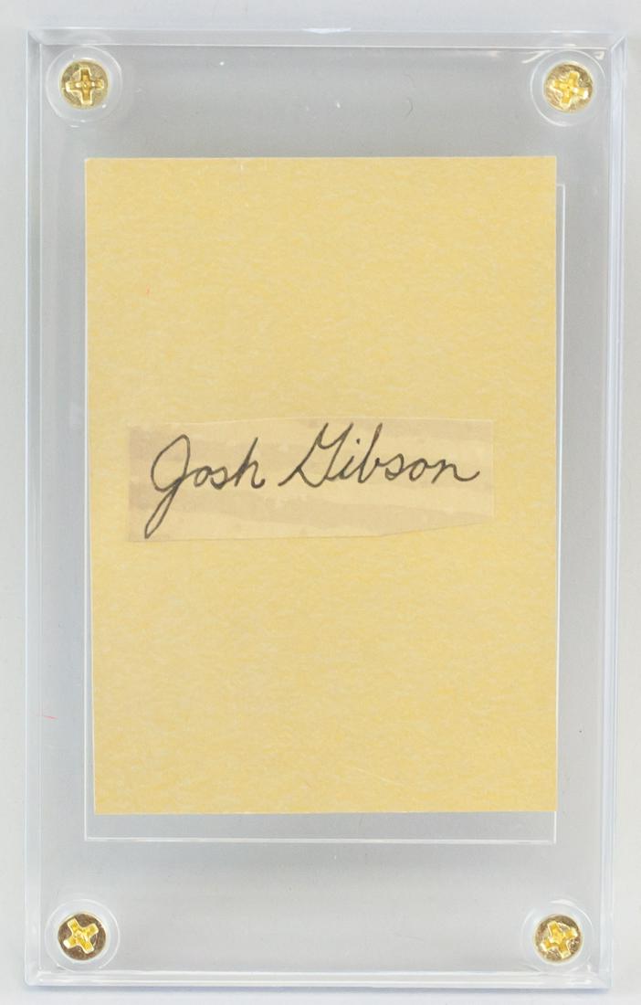 Josh Gibson 1911-1947 American Autograph Card - Apr 08, 2021 | 888 ...