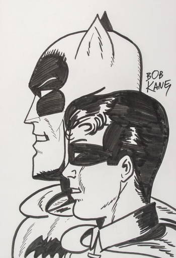 American Ink On Paper Signed Bob Kane