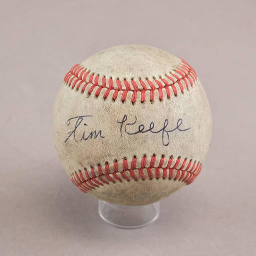 Tim Keefe Signed Jde Certified Baseball W/loa
