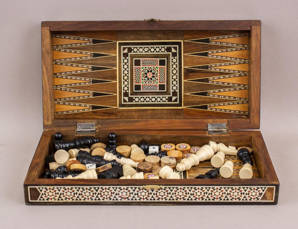 Persian Backgammon Chess Set Auction