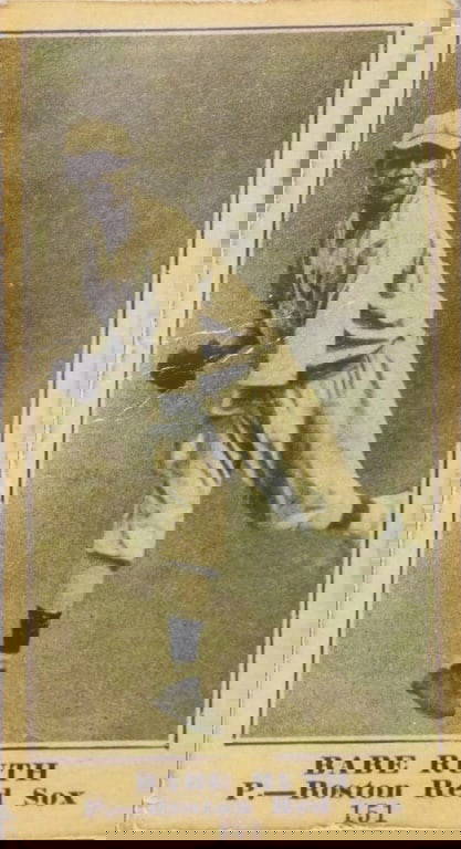 1916 Babe Ruth Boston Red Sox Baseball Card Auction