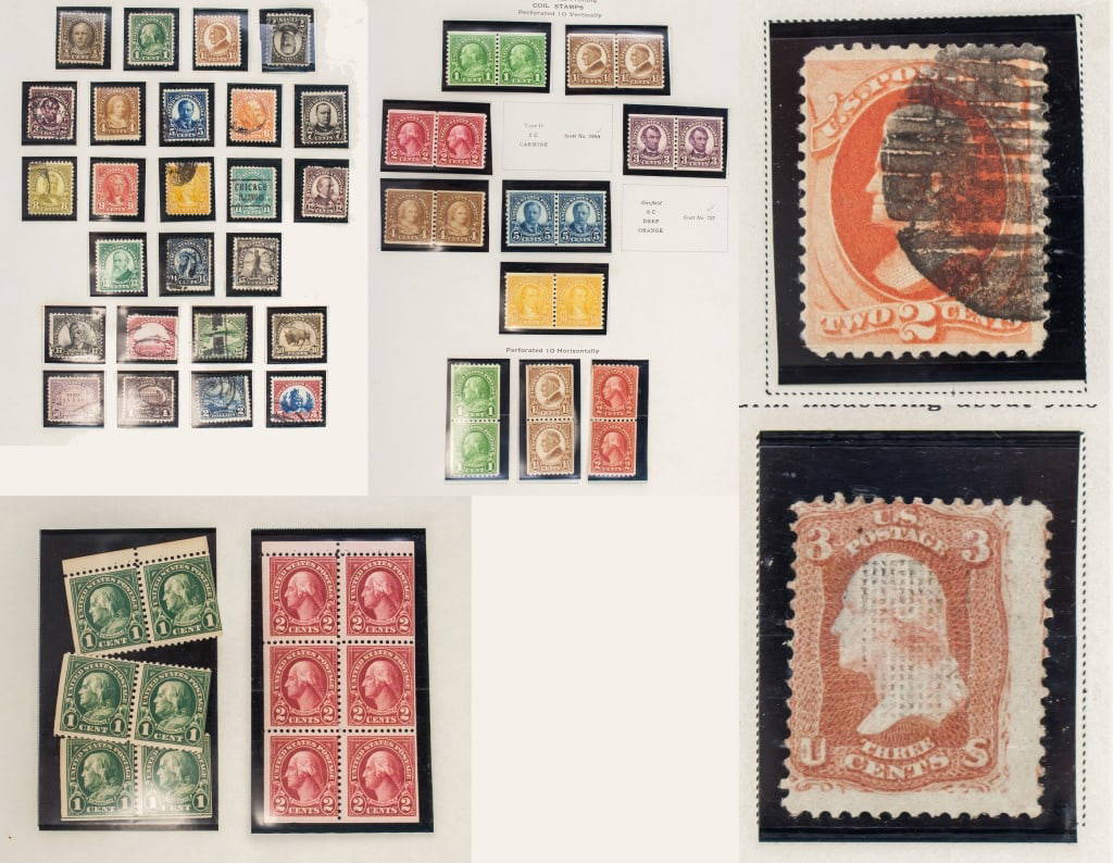 1879-1929 Usa Postage Collection 5 Pages 59 Stamps Auction