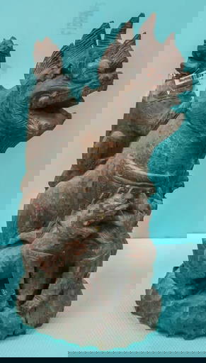 Chinese Wood Carved Mythical Beast Sculpture