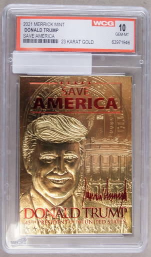 2021 Merrick Mint Donald Trump 23k Gold Card Wcg10
