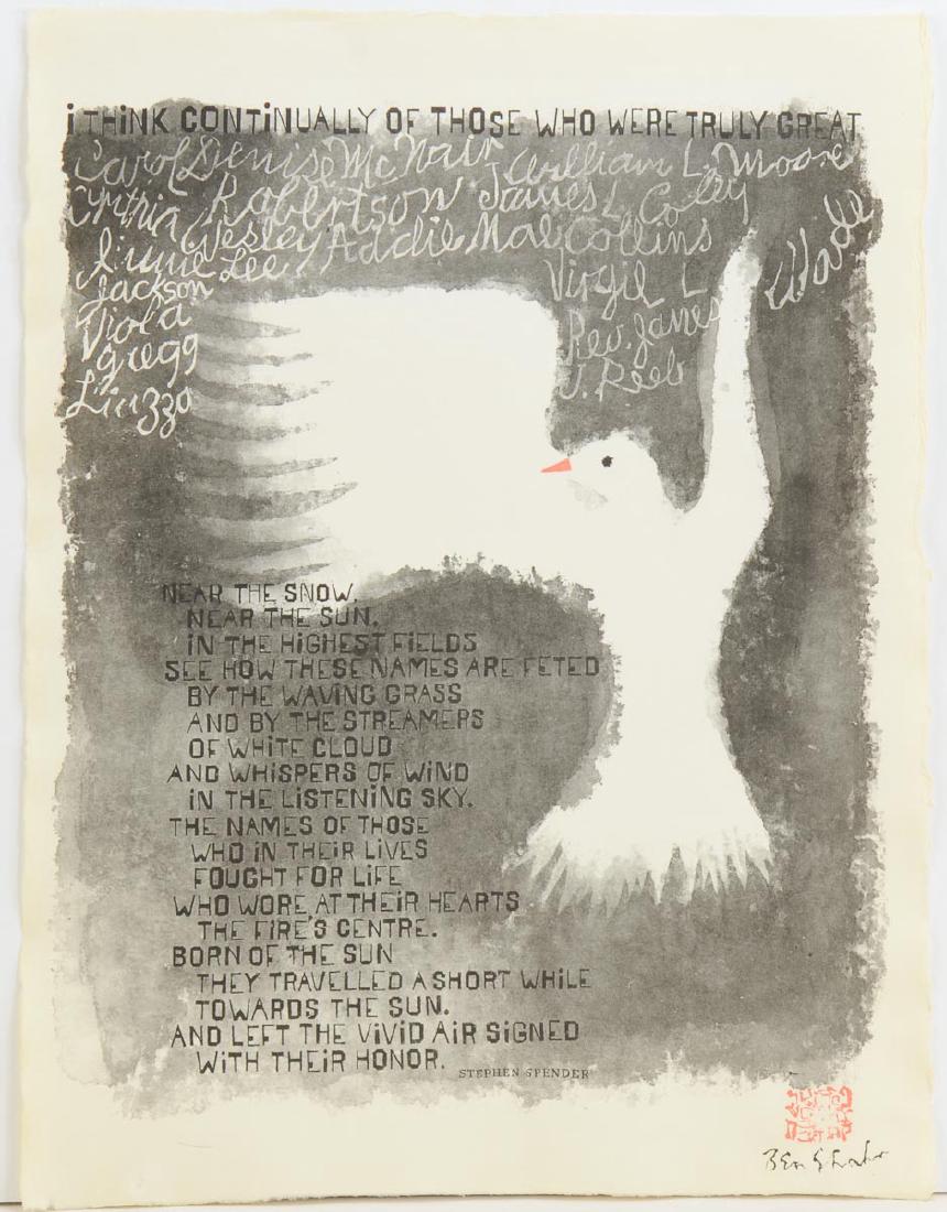 Ben Shahn & Spender Peace Dove