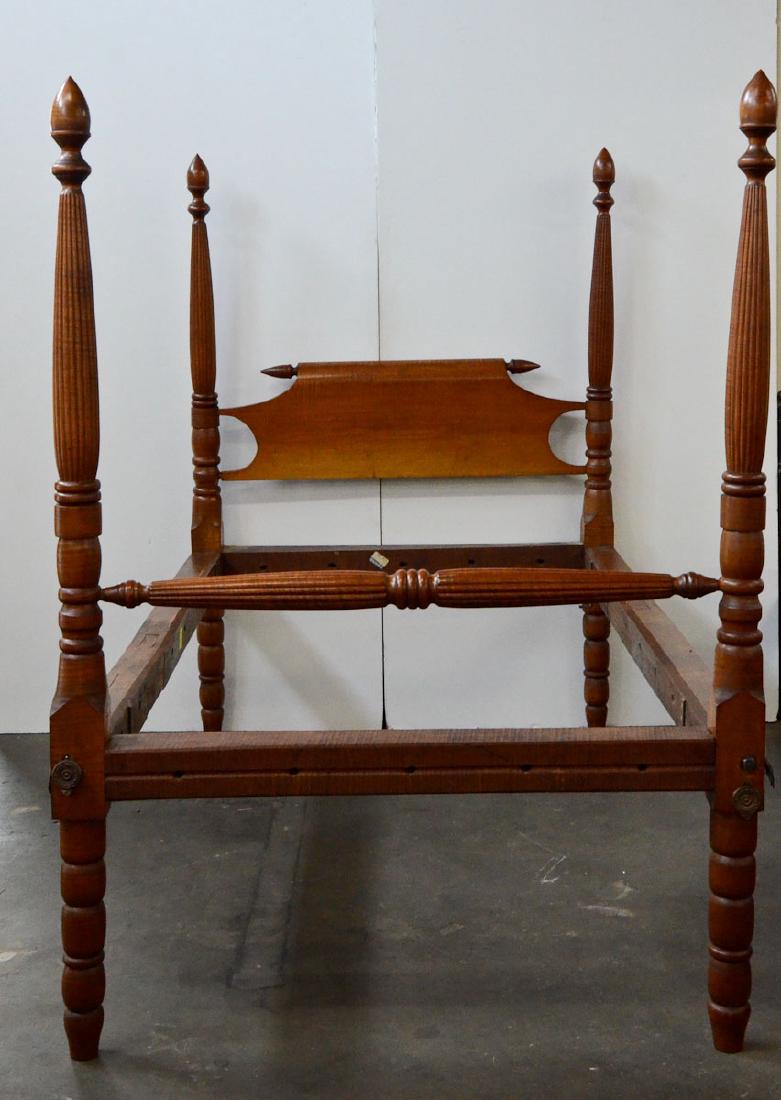 Antique Tiger Maple Rope Bed