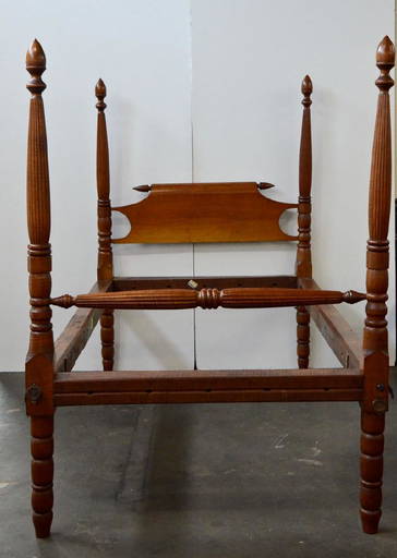 Antique Tiger Maple Rope Bed