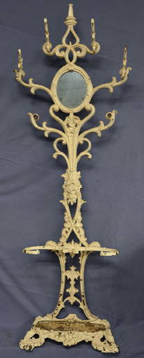 Painted Cast Iron Hall Tree