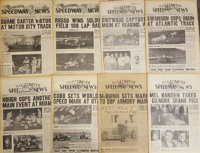 1958 Speedway Illustrated News Newspapers.