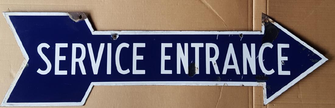 Service Entrance Arrow Sign
