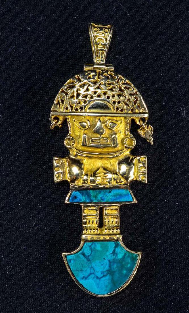 18K Tumi Peruvian Pendant
