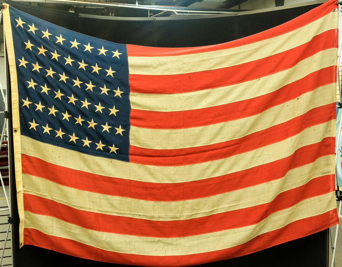 Two 45 Star American Flags 1896 1908