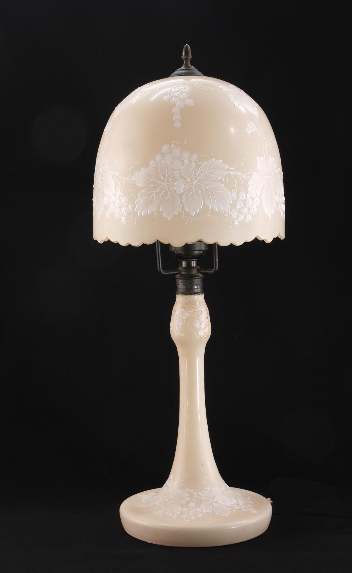 1940's Vintage Glass Table Lamp