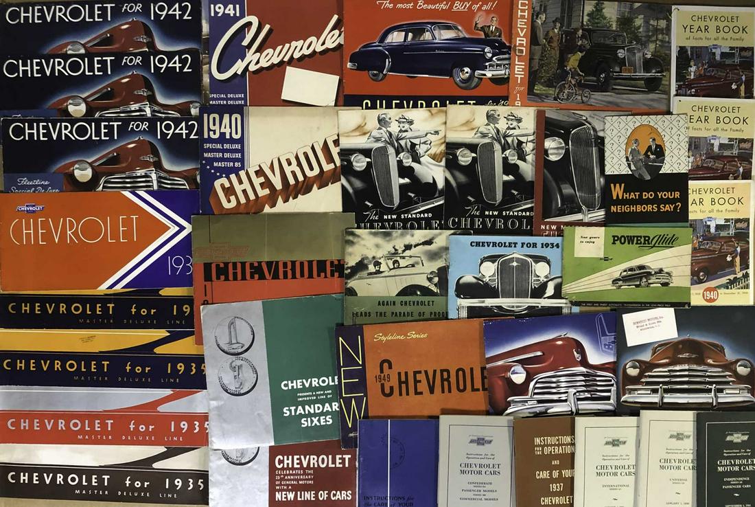 1930’s 1940’s Chevrolet Brochures