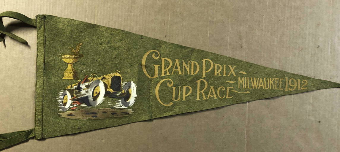 1912 Milwaukee Grand Prix Race Pennant
