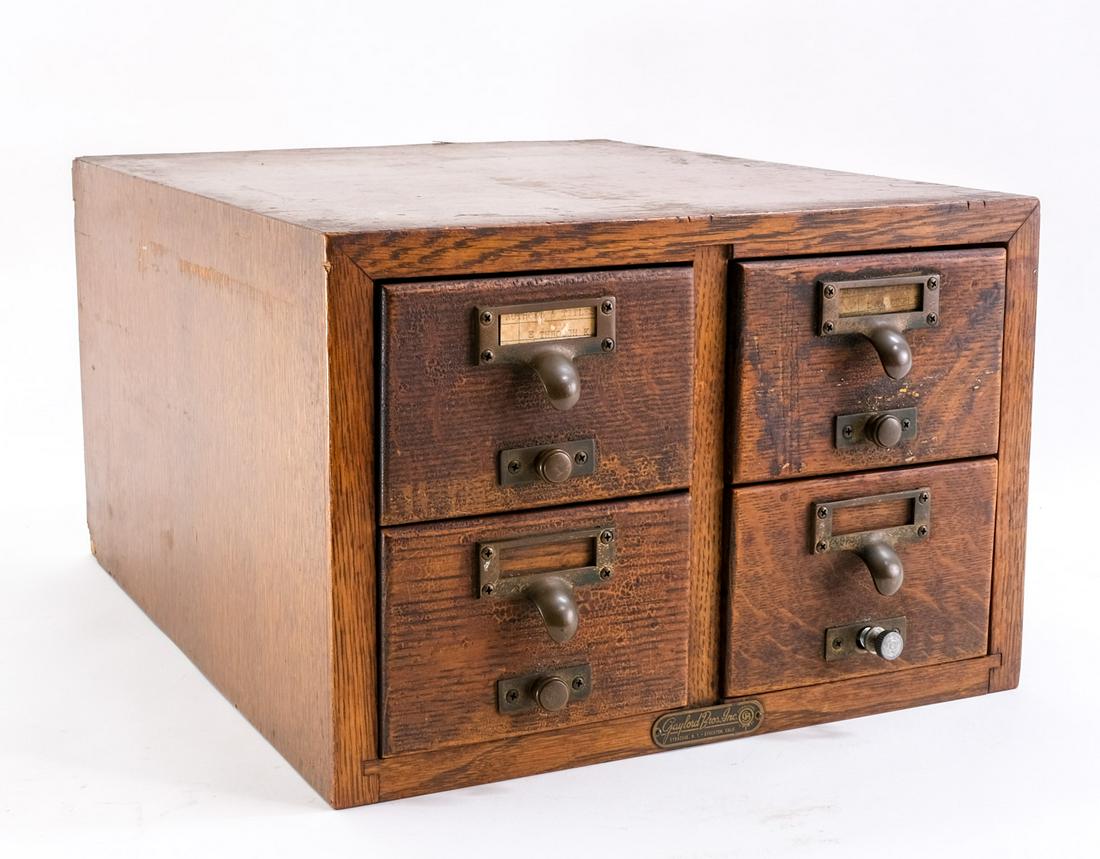 Early American Oak Index File Cabinet - Oct 28, 2018 | Premier Auction ...