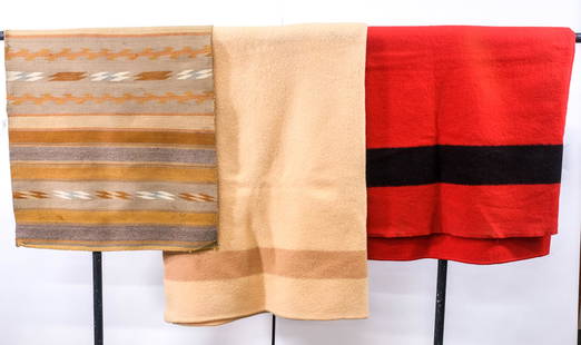 Group Of Three Wool Blankets